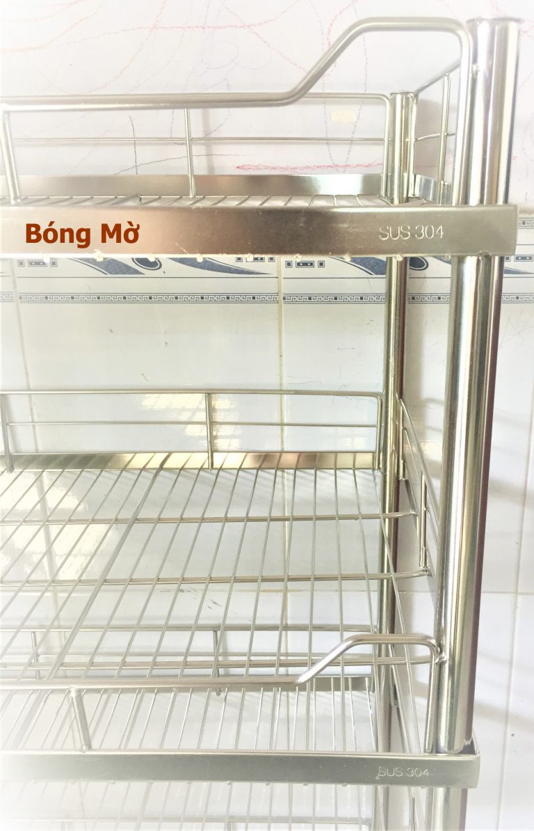 Kệ Inox 304 Đứng La bóng mờ - Inox Mạnh Phát